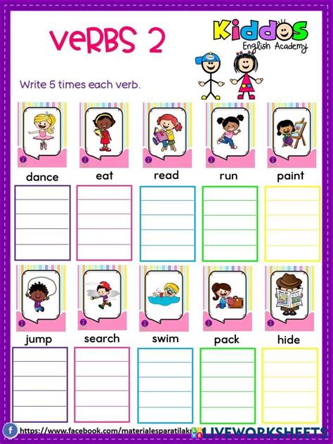 Verbs 2 Live Worksheets
