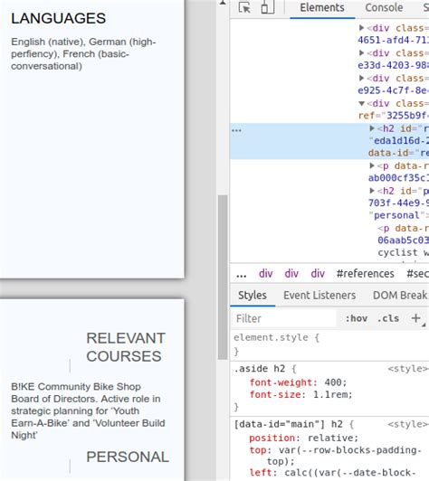 Issues With The Resume CSS Issue 15 Rstudio Pagedown GitHub