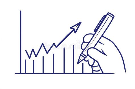 Modern Illustration Of A Continuous Single Line Hand Written Business Growth Chart Stock