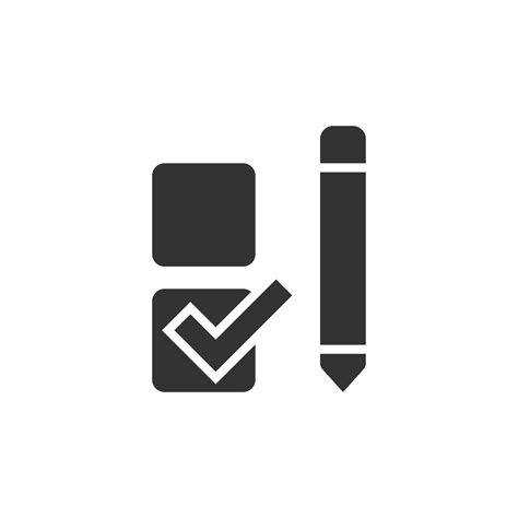 Checklist Document Icon In Flat Style Survey Vector Illustration On White Isolated Background