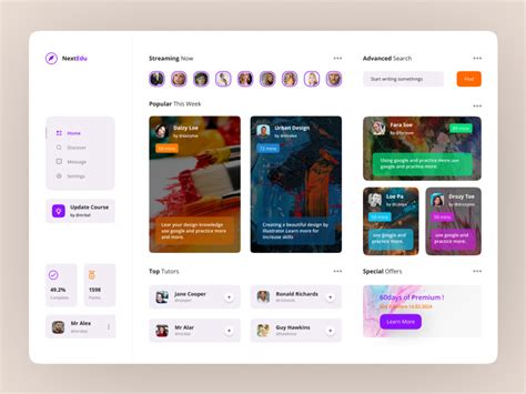 Online Education Dashboard By Designist EpicPxls