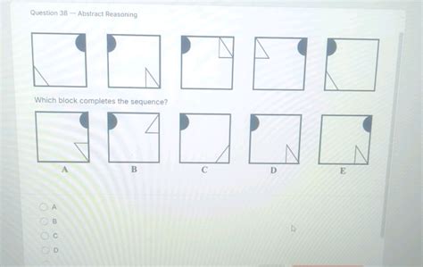 Question 38 Abstract Reasoning Which Block StudyX
