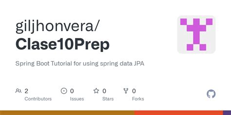 Github Giljhonvera Clase Prep Spring Boot Tutorial For Using Spring Data Jpa