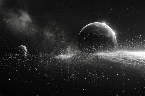 Premium Photo Virtual Reality Universe An Abstract Image Of Planets Stars And Galaxies Forming