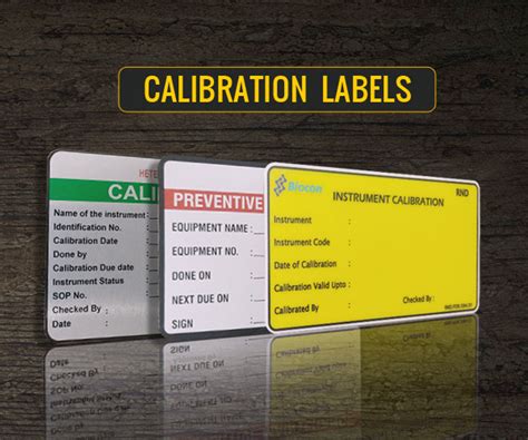 Calibration Labels Custom Calibration Label Makers