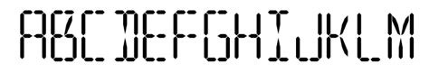 led 16 segment 2 free font decorative display futuristic what font is