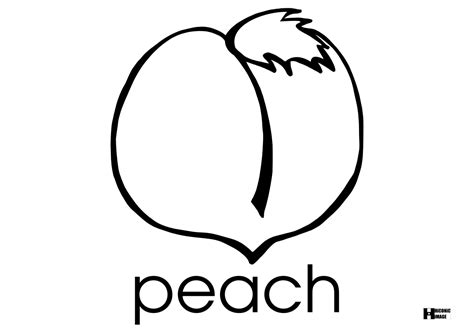 Персик раскраска 64 фото