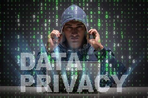 The Data Privacy Concept With Hacker Stealing Personal Information