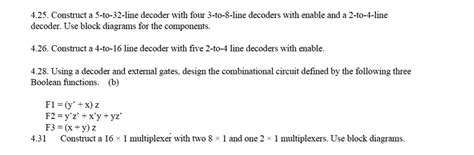 425 Construct A 5 To 32 Line Decoder With Four 3 To 8 Line Decoders