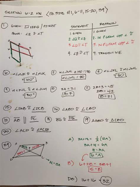 Honors Geometry Vintage High School Section 6 2 Parallelograms