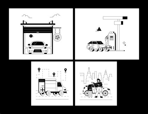 Animated Ride Services Illustrations On Yellow Images Creative Store