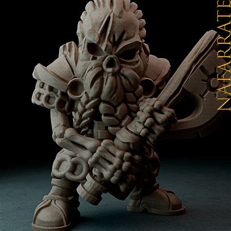 3d Printable Skeleton Dwarf By Nafarrate Designs