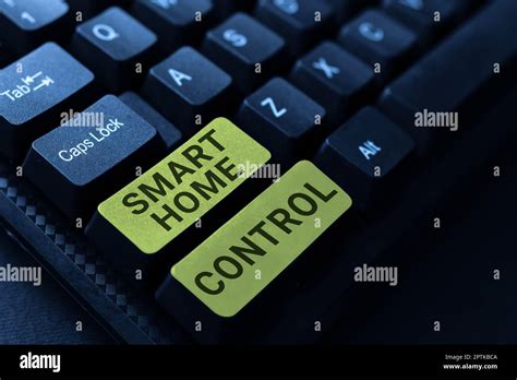 Text Caption Presenting Smart Home Control Word For Internet Of Things Technology Of Automation