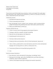 Comprehensive Study Guide For Developmental Psychology Exam Course Hero