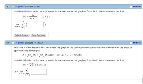 Solved Use The Definition To Find An Expression For The Area Chegg