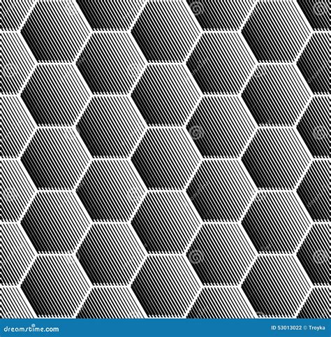 Hexagons Pattern Seamless Geometric Texture Stock Vector
