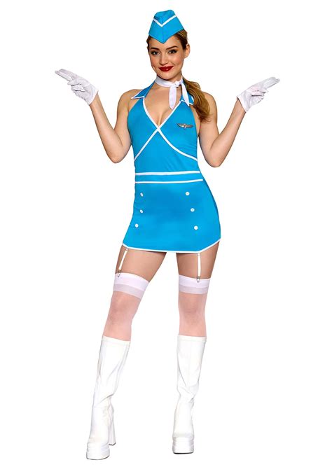 Vintage Toxic Flight Attendant Womens Costume Celebrity Costumes