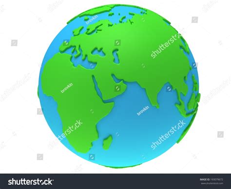 Earth Planet Globe 3d Render India Stock Illustration 193079672