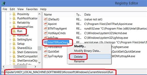 Delete Registry Key Of A Startup Program On Windows