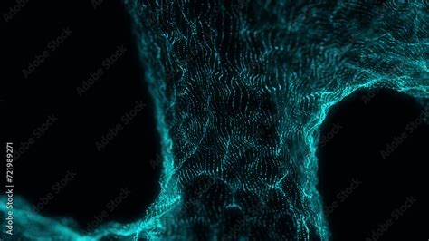abstract digital wave with dots technology background with dna