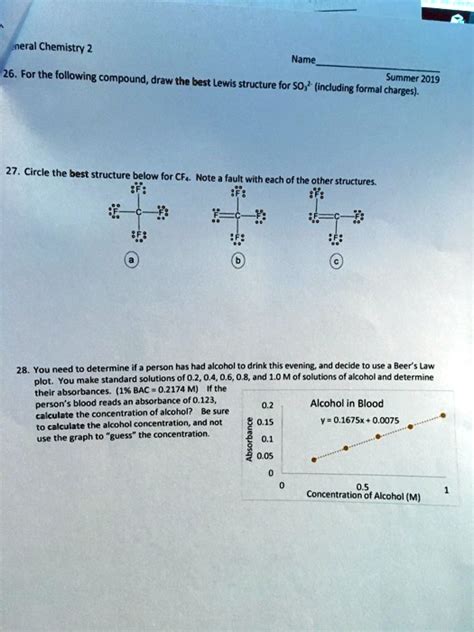 Solved General Chemistry 2 Name 26 For The Following Compound Draw The Best Lewis Structure