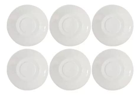 Set X6 Plato Porcelana Cafe Tsuji Conico 1600 Con Sello 12cm