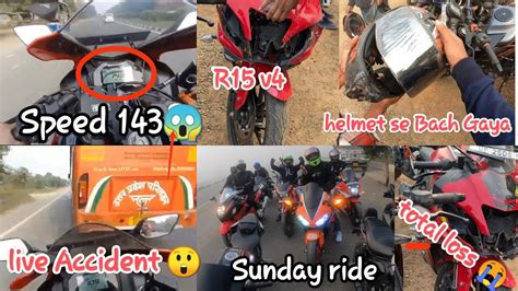 Live Crashed With Bus 😭 R15 V4 Totally Loss In Live Accident 😳