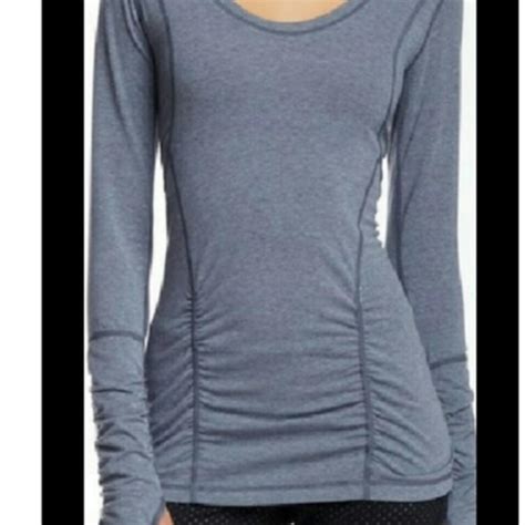 Zella Ruched Long Sleeve Athletic Top Size S P Both Depop