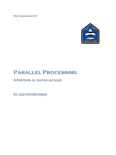 parallel processing report pdf parallel computing central
