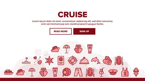 Cruise Travel Landing Header Vector 19856618 Vector Art At Vecteezy