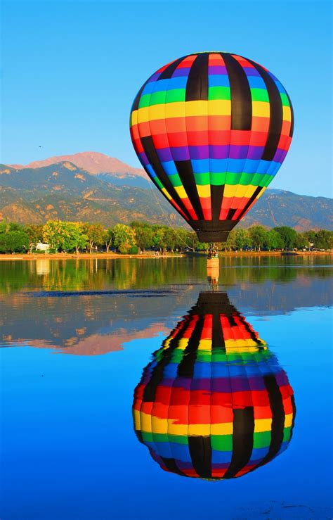 Fotos Gratis Agua Montaña Cielo Lago Globo Aerostático Aeronave