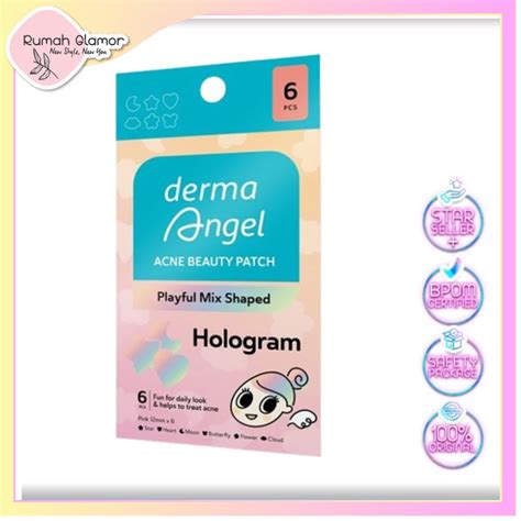 Jual Derma Angel Acne Beauty Patch Plyaful Mix Shaped 6s Hologram Mix