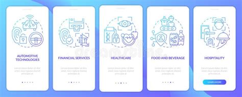 Biometric Technology Using Blue Gradient Onboarding Mobile App Screen