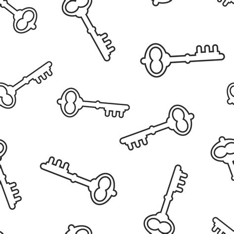 Key Icon In Flat Style Password Vector Illustration On White Isolated