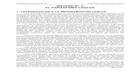 UNIDAD Nº 4 EL PARADIGMA LOGICO labsys frc utn edu ar ppr 2004
