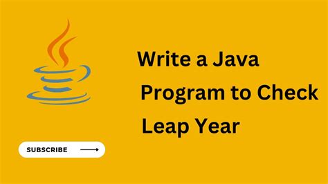Java Program To Check Leap Year Youtube