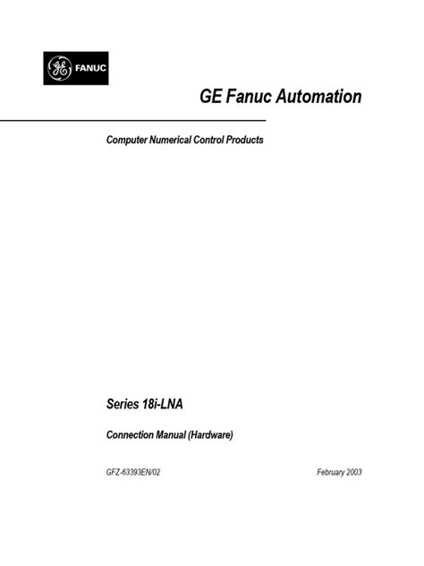Dokumen Tips Ge Fanuc Automation Jamet Inc Series 18i Lna Connection