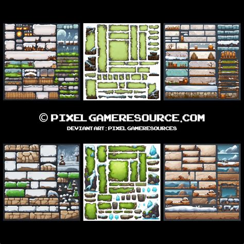 Tilemap D Video Game Assets Winter Bundle By Pixelgameresources On Deviantart