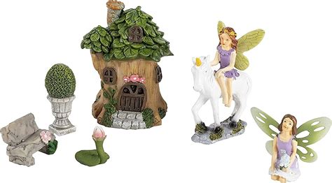 Juvale Miniature Unicorn Fairy Decoration Kit Whimsical