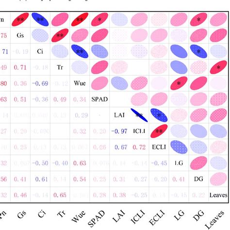 Correlation Analysis Among Physiological Growth Indexes At The 001