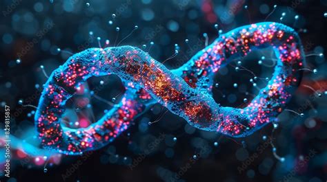 a molecular model of a cell undergoing mitosis with chromosomes