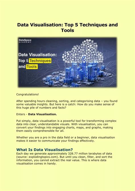 Ppt Data Visualisation Top 5 Techniques And Tools Powerpoint Presentation Id 13399826