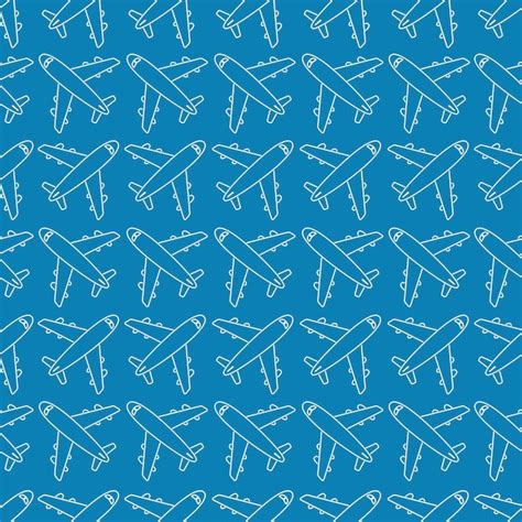 Premium Vector Seamless Pattern With Airplanes