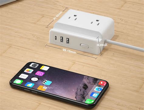 15m Switch Plug Socket Borad Electrical 4 Ac Outlet Extension 3usb