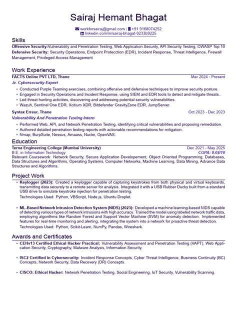 Ashish Pratap Singh Resume Copy Pdf Security Computer Security