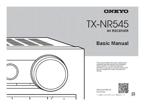 Onkyo Tx Nr545 Receiver User Manual Service Manual Download Schematics