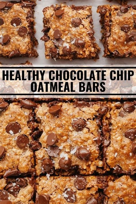 Healthy Chocolate Chip Oatmeal Bars Artofit