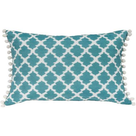 Better Homes And Gardens Tangier Aqua Contemporary Ikat Oblong Pillow