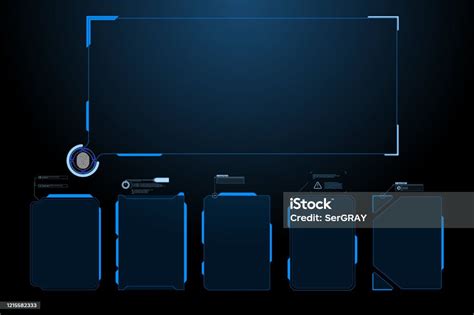 미래 벡터 Hud 인터페이스 화면 디자인 디지털 콜아웃 제목입니다 Hud Ui Gui 미래 사용자 인터페이스 화면 요소 세트