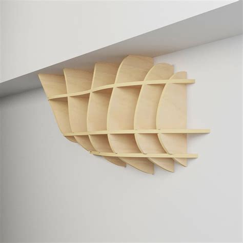 Corner Shelf Cnc Router Vector Files Wooden Parametric Furniture Decoration Laser Cutter